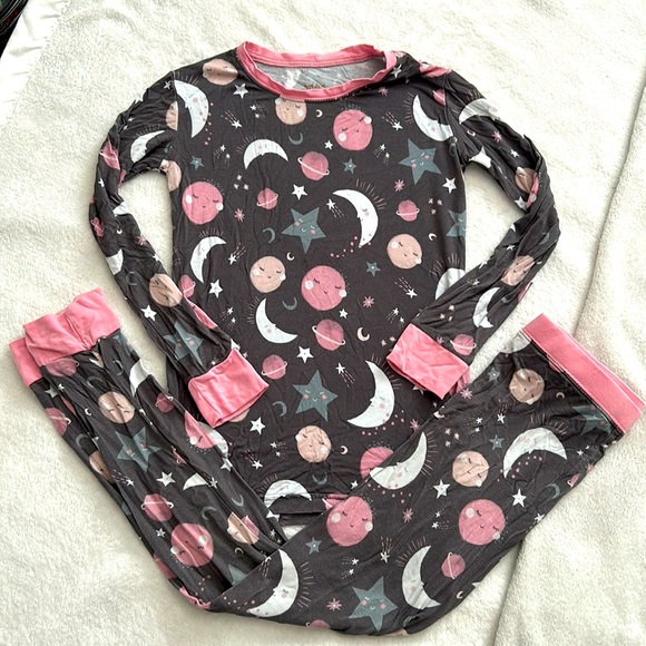 Little Sleepies | Pajamas | Little Sleepies Moon Stars Galaxy Pink ...